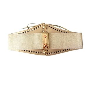 Accessories | Gold Metallic Lacing Corset Statement Belt | Poshmark